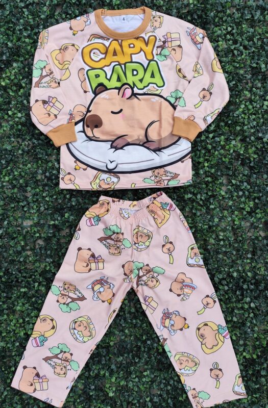 Pijama Infantil - Capybara Beige - HOLA DECO