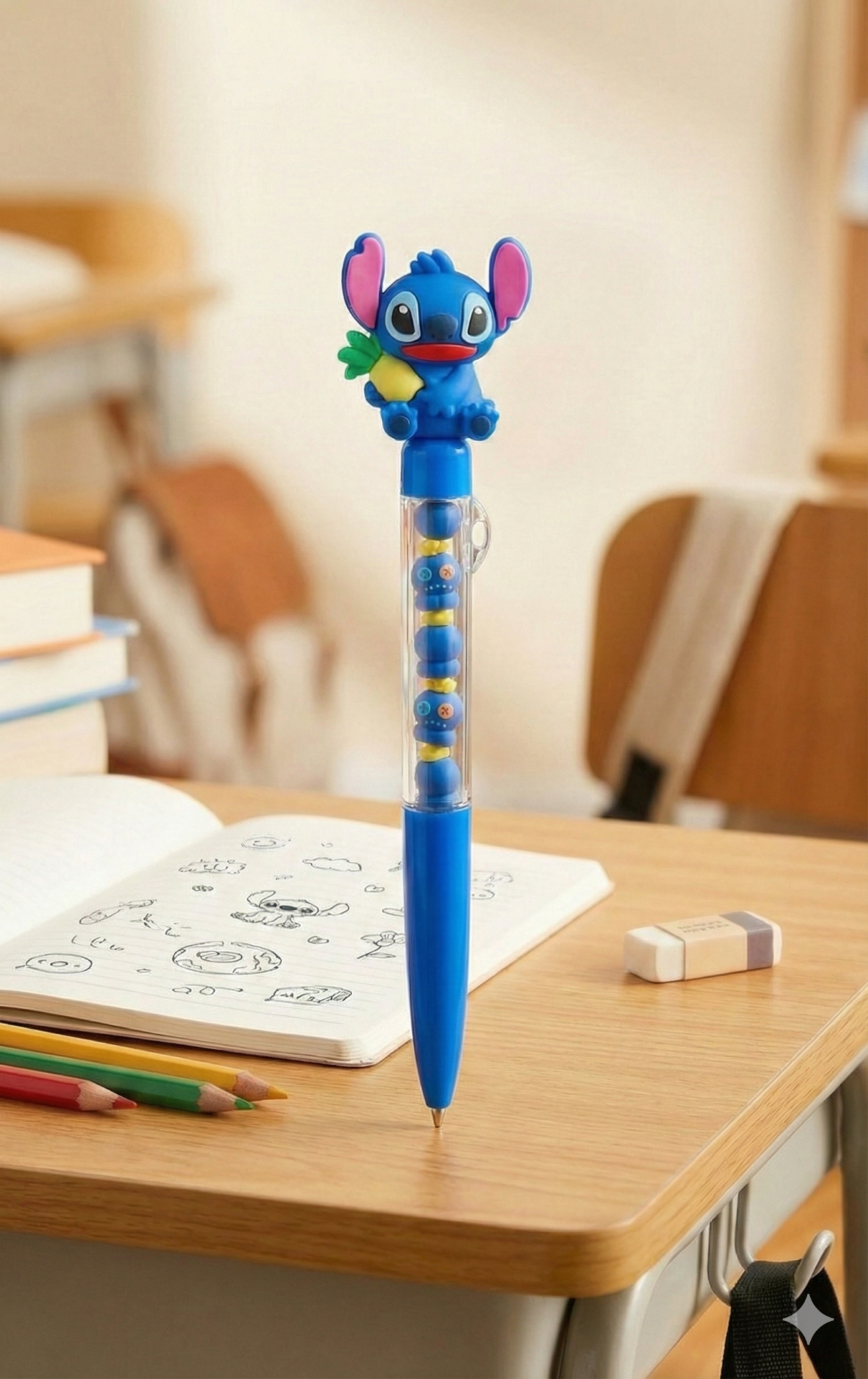 Lapicera Stitch con trapo x2 - Hola Deco